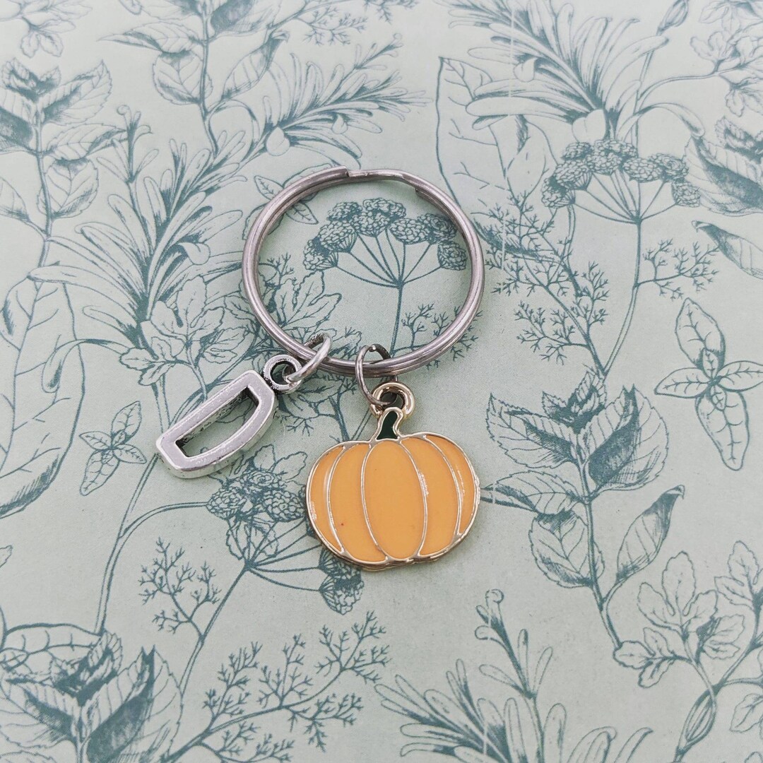 Pumpkin Keyring, Pumpkin Keychain, Pumpkin Gifts, Halloween Keychain ...