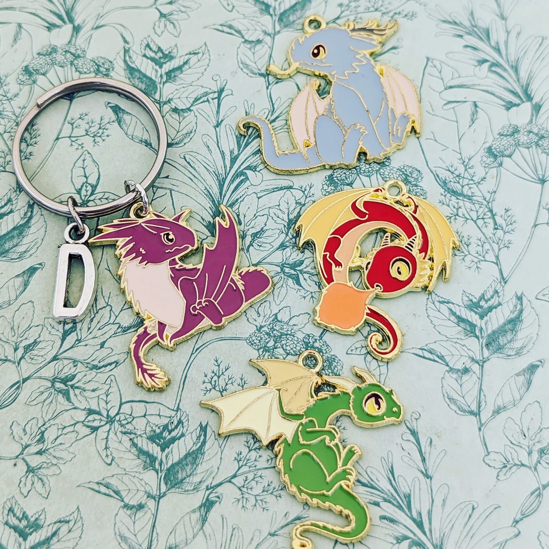 Dragon Keychain, Dragon Keyring, Dragon Lover Gifts, Fantasy Keychain ...
