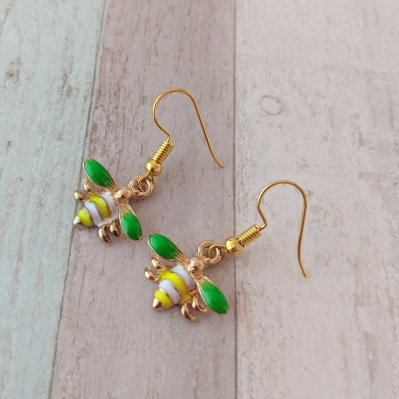 Bee Earrings, Bee Jewelry, Bumble Bee Earrings, Bee Keeper Gifts ...