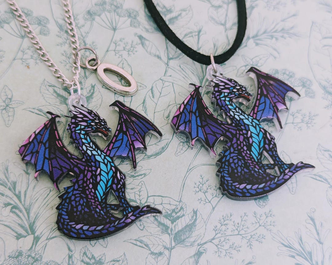 Blue Dragon Necklace, Statement Dragon Necklace, Dragon Lover Gifts ...