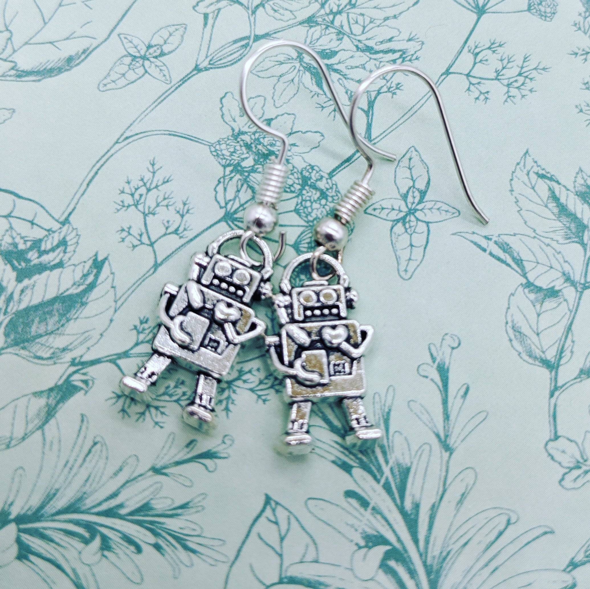 Robot Earrings, Robot Jewelry, Robot Gifts, Geek Earrings, Geek Gifts ...