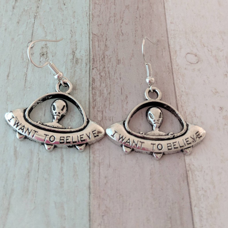 Alien earrings alien jewelry geek earrings geek jewelry | Etsy