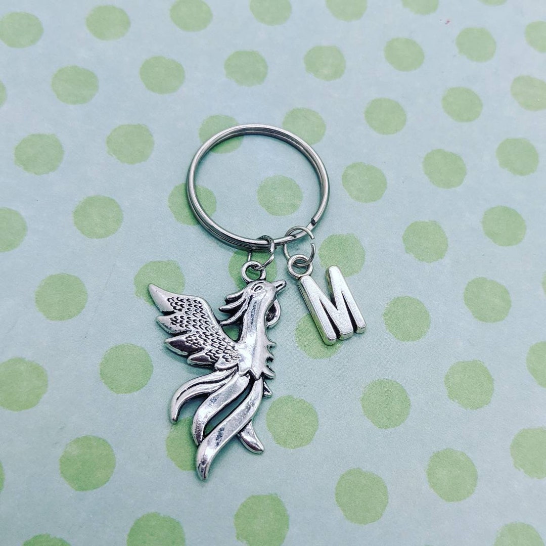 Phoenix Keychain, Phoenix Keyring, Phoenix Gifts, Bird Keyring, Bird ...