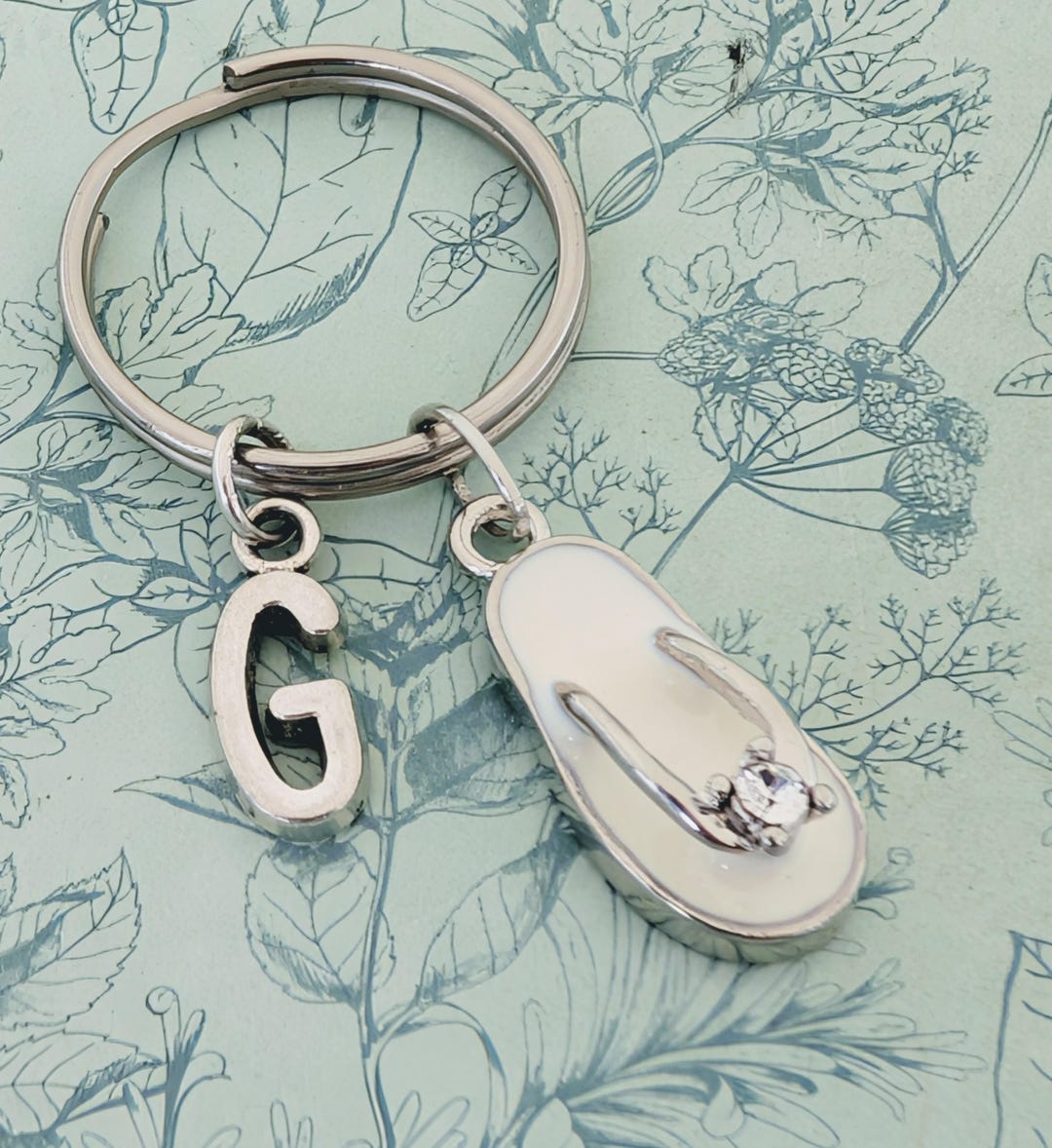 Cute White Flip Flop Keyring, Flip Flop Lover Gifts, Shoe Addict Gifts ...