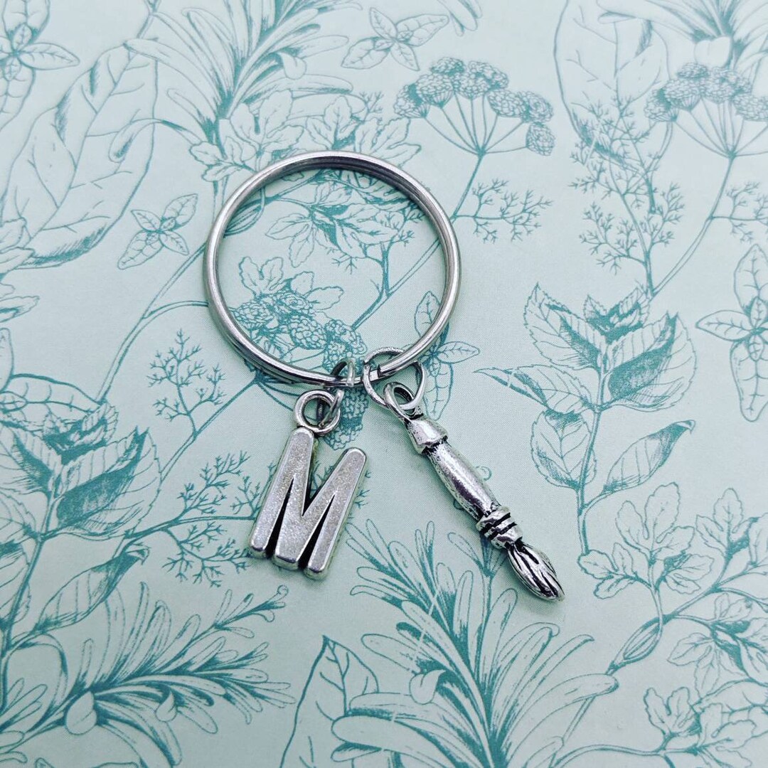 Paint Brush Keychain, Artist Gifts, Artist Jewelry, Art Lover Gifts ...