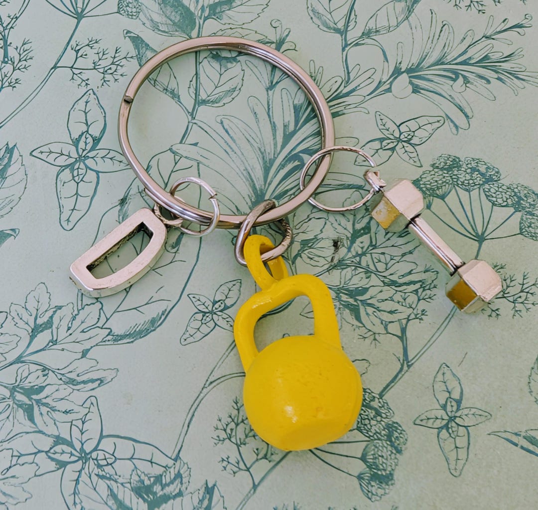 Weight Lifting Themed Keyring, Fitness Keyring, Fitness Coach Gifts ...