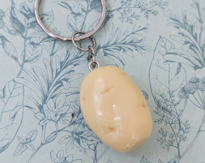 Potatoe Keychain, Farmer Keychain, Food Charm, Foodie Gifts, Food ...