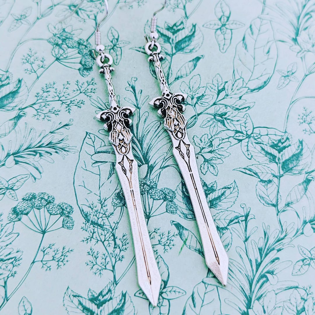 Sword Earrings, Statement Earrings, Dagger Earrings, Gamer Geek Gifts, Gothic Earrings, Gothic ...