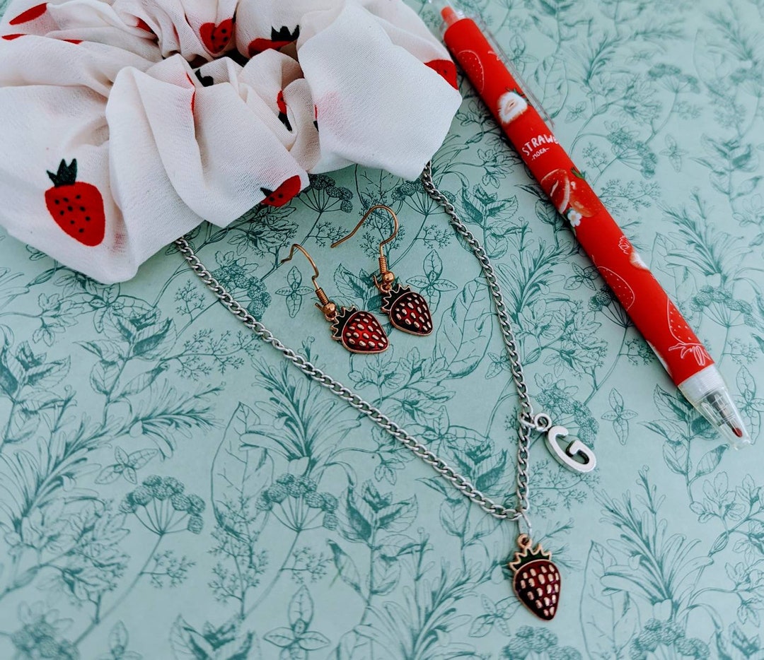 Strawberry Jewelry Set, Strawberry Gift Set, Strawberry Lover Gifts ...