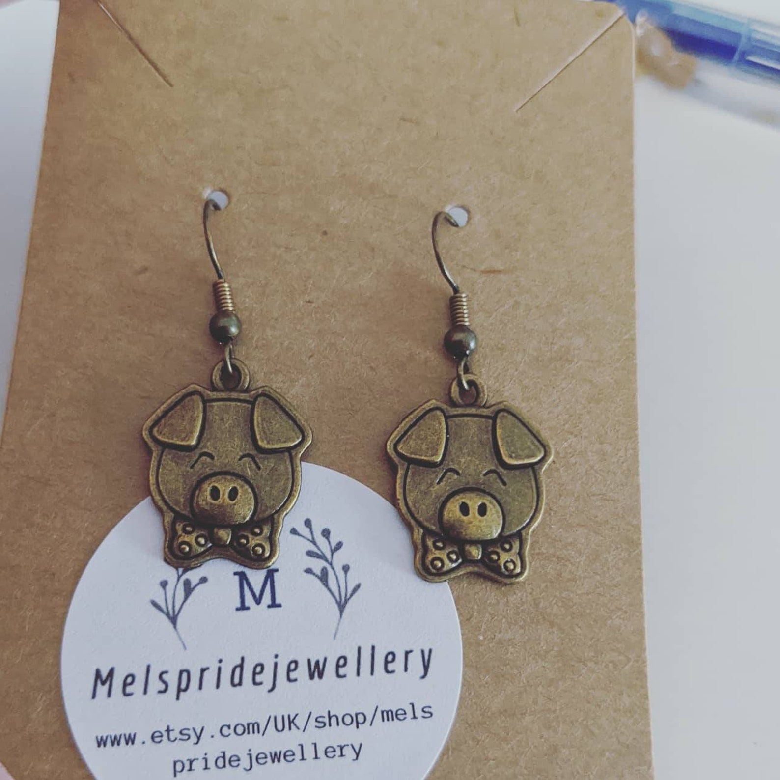 Pig Earrings, Pig Gift, Animal Earrings, Pig Lover Gift, Pig Jewellery ...