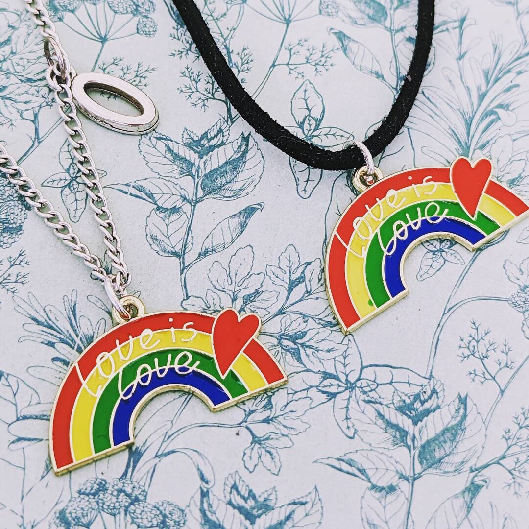 Rainbow Pride Necklace, Pride Flag Jewelry, Rainbow Jewellery, Lgbt ...