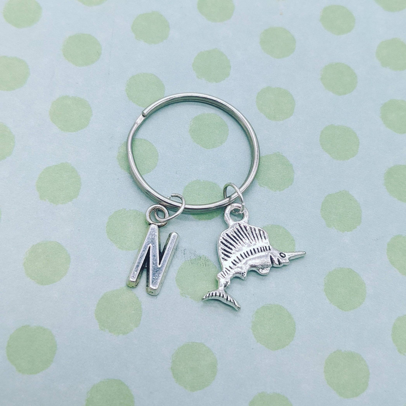 Fish Keyring Fish Lover Gifts Fishing Gifts Initial - Etsy UK