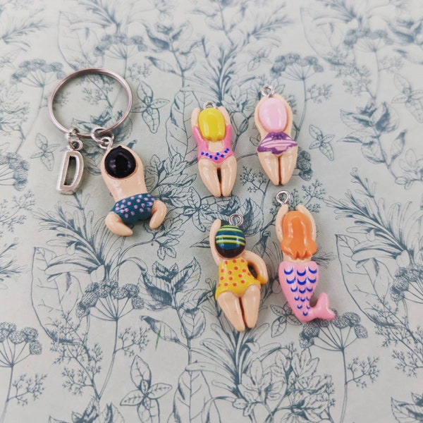 Swimming Keychain - Etsy