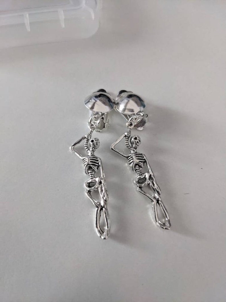 Skeleton Earrings, Day of the Dead, Goth Earrings, Halloween Earrings ...