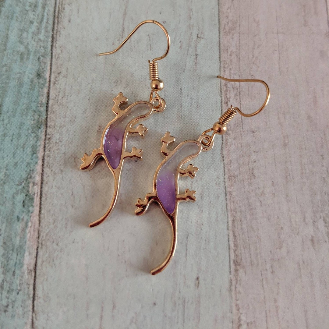 Lizard Earrings, Lizard Jewellery, Gecko Jewelry, Lizard Gift, Gifts ...