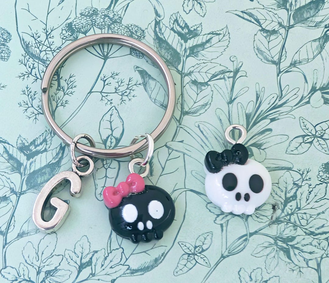 Sugar Skull Keyring, Sugar Skull Lover Gifts, Skull Collector, Skull ...