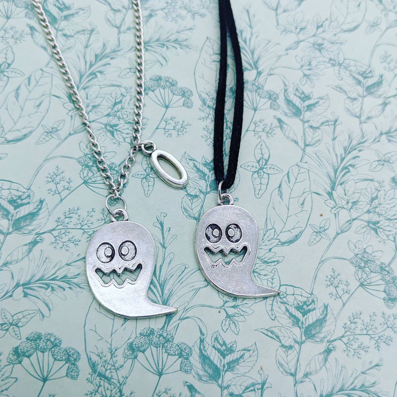 Ghost necklace ghost jewelry Halloween necklace Halloween | Etsy