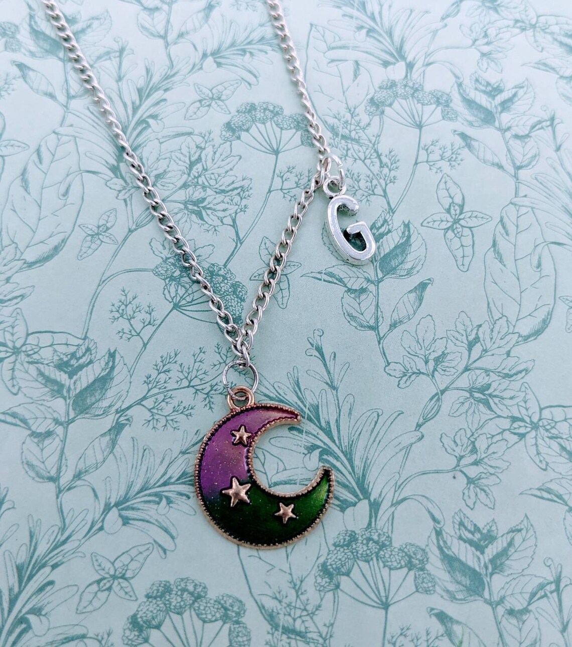 Crescent Moon Necklace, Moon Necklace, Moon Jewellery, Space Necklace ...