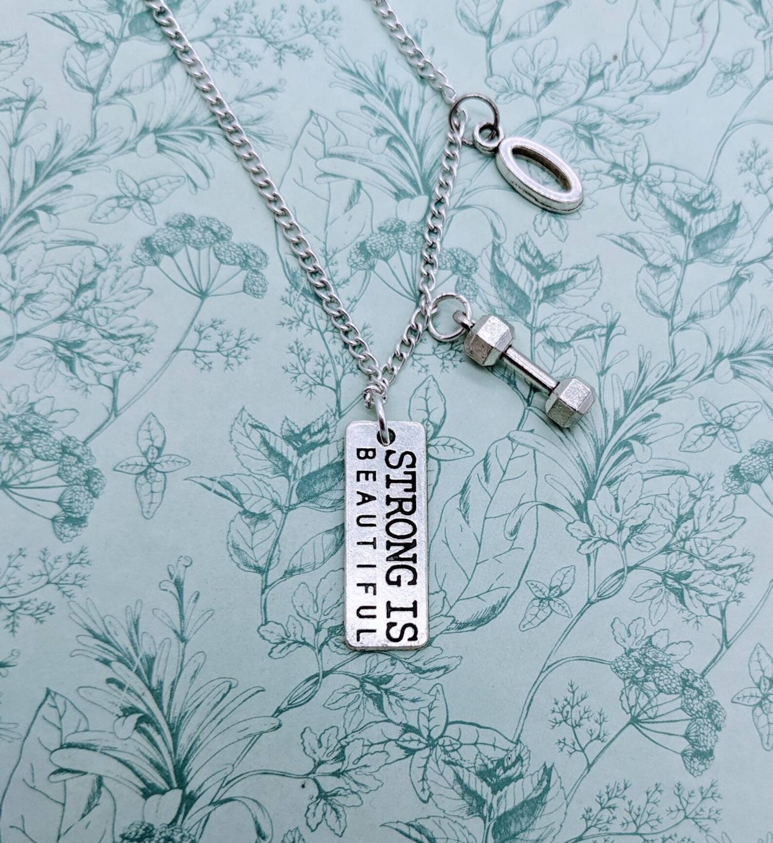 Strong is beautiful necklace weight loss gift workout | Etsy
