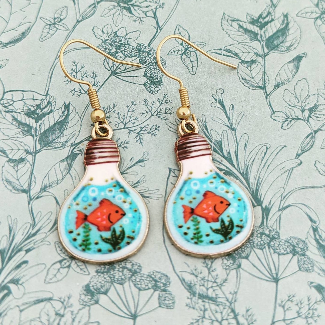 Fish Earrings, Goldfish Lovers, Fish Themed, Fish Jewelry, Fish Fan ...