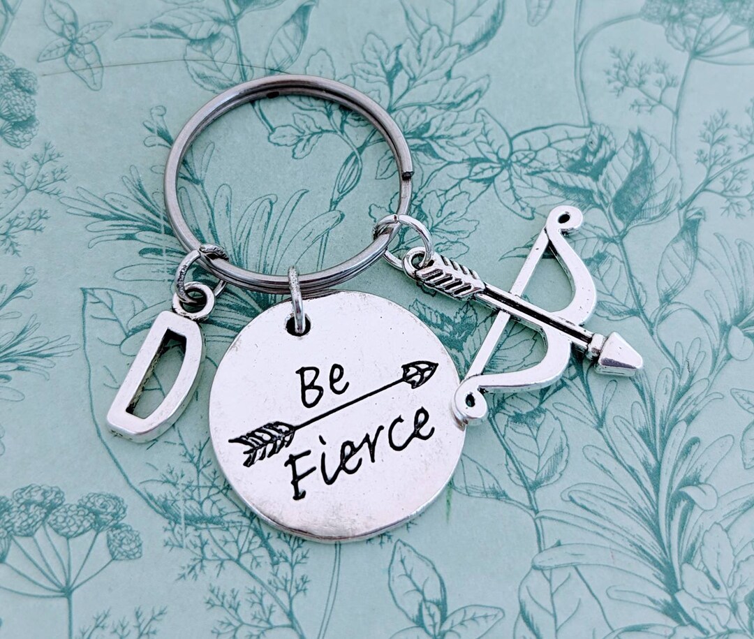 Inspirational Keychain, Be Fierce, Be Fierce Keychain, Arrow Keychain ...