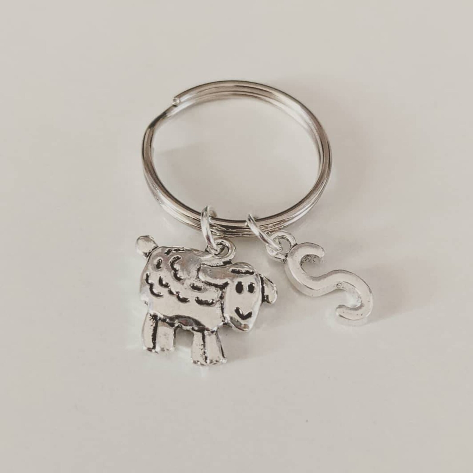 Sheep Keyring Sheep Lover Gifts Initial Keychain Farmer | Etsy UK