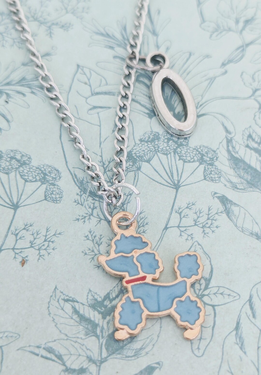 Blue Poodle Necklace, Poodle Dog Lover Jewellery, Poodle Dog Lover ...