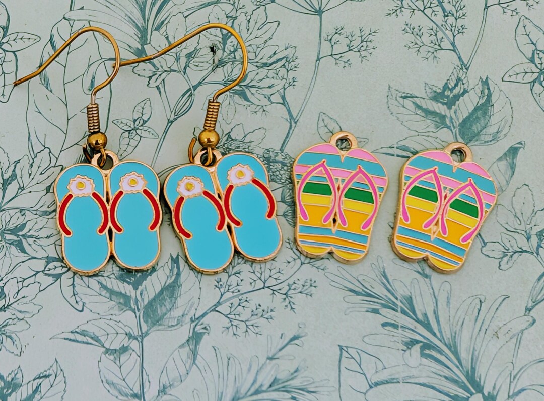 Colourful Flip Flop Earrings, Flip Flop Lover Gifts, Flip Flop Charms ...