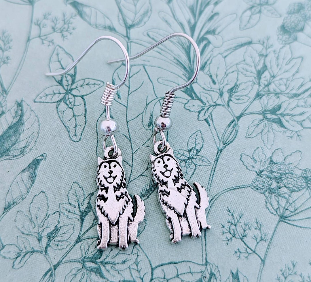 Husky Dog Earrings, Husky Lover Gifts, Siberian Huskies, Dog Jewelry ...