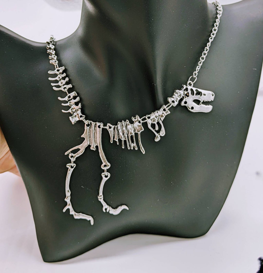 Dinosaur Pendant Necklace, T-rex Necklace, T-rex Jewelry, Statement ...