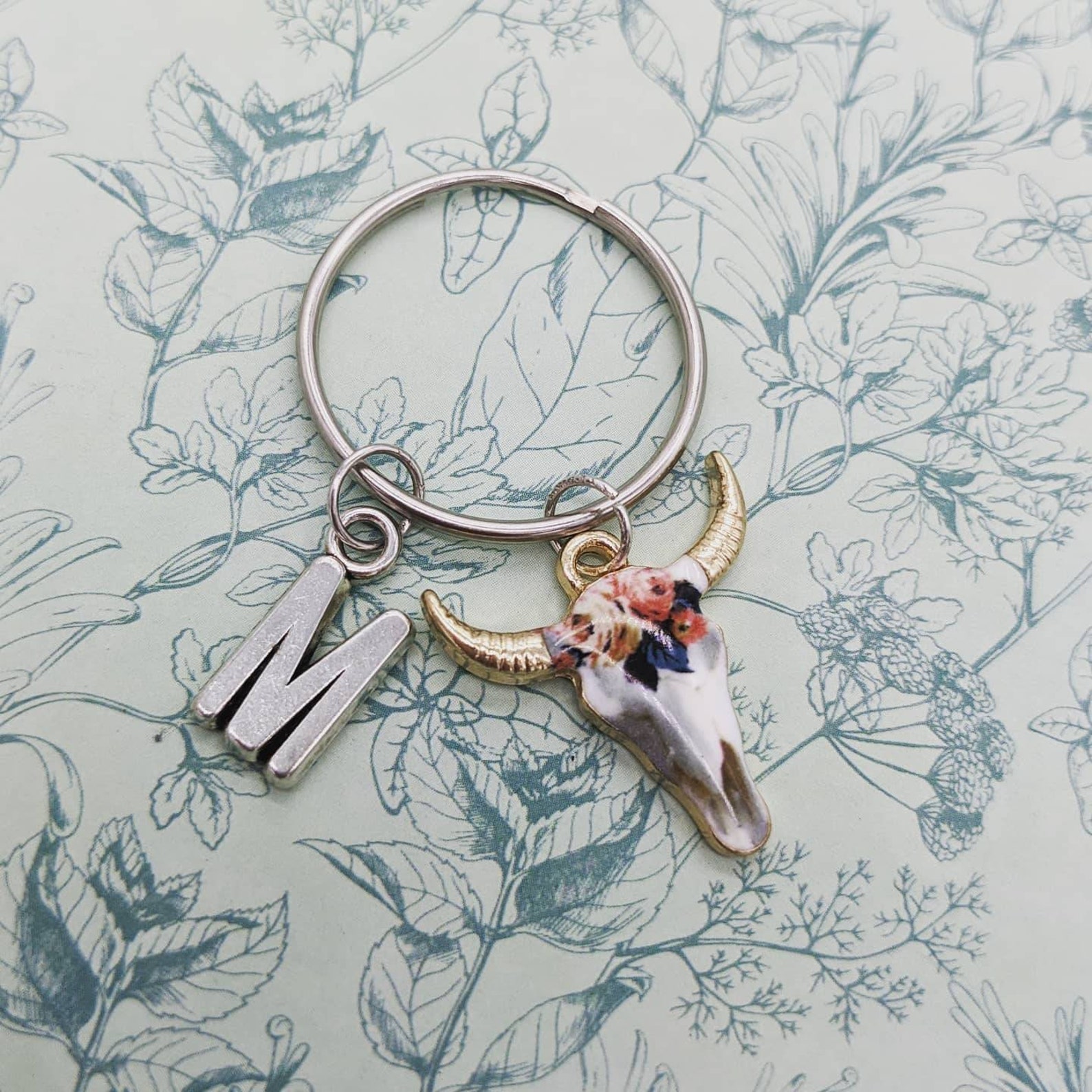 Bull Skull Keyring Cow Skull Keyring Bag Charm Skull - Etsy UK