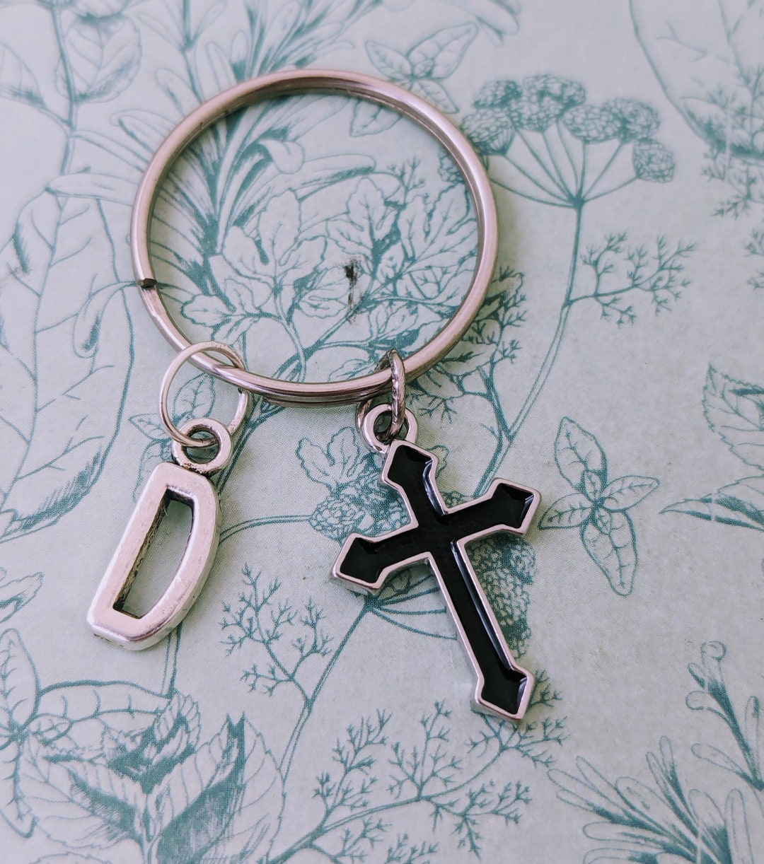 Black Cross Keychain, Cross Keyring, Halloween Bag Accessories, Spooky ...