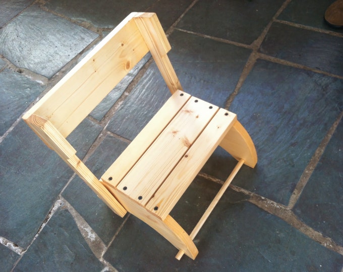 Unfinished Step Stool That Folds Into a Chair - Etsy