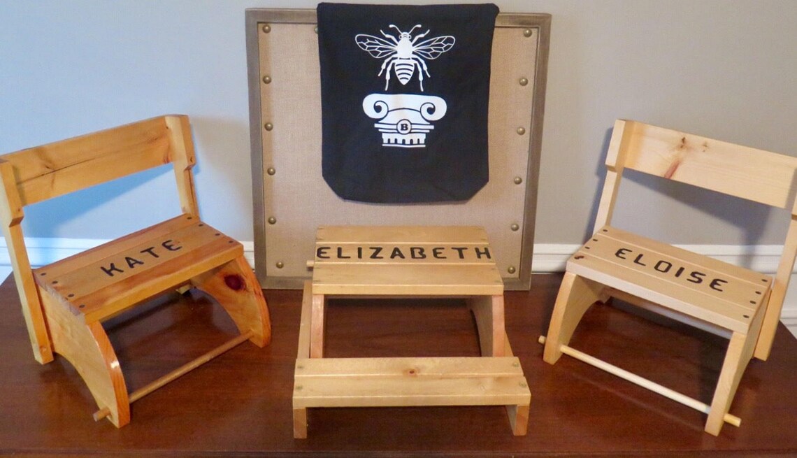 Personalized Step Stool That Folds Into a Chair - Etsy