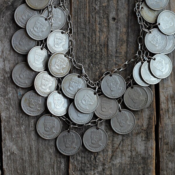 Boho Coin Necklace - Etsy