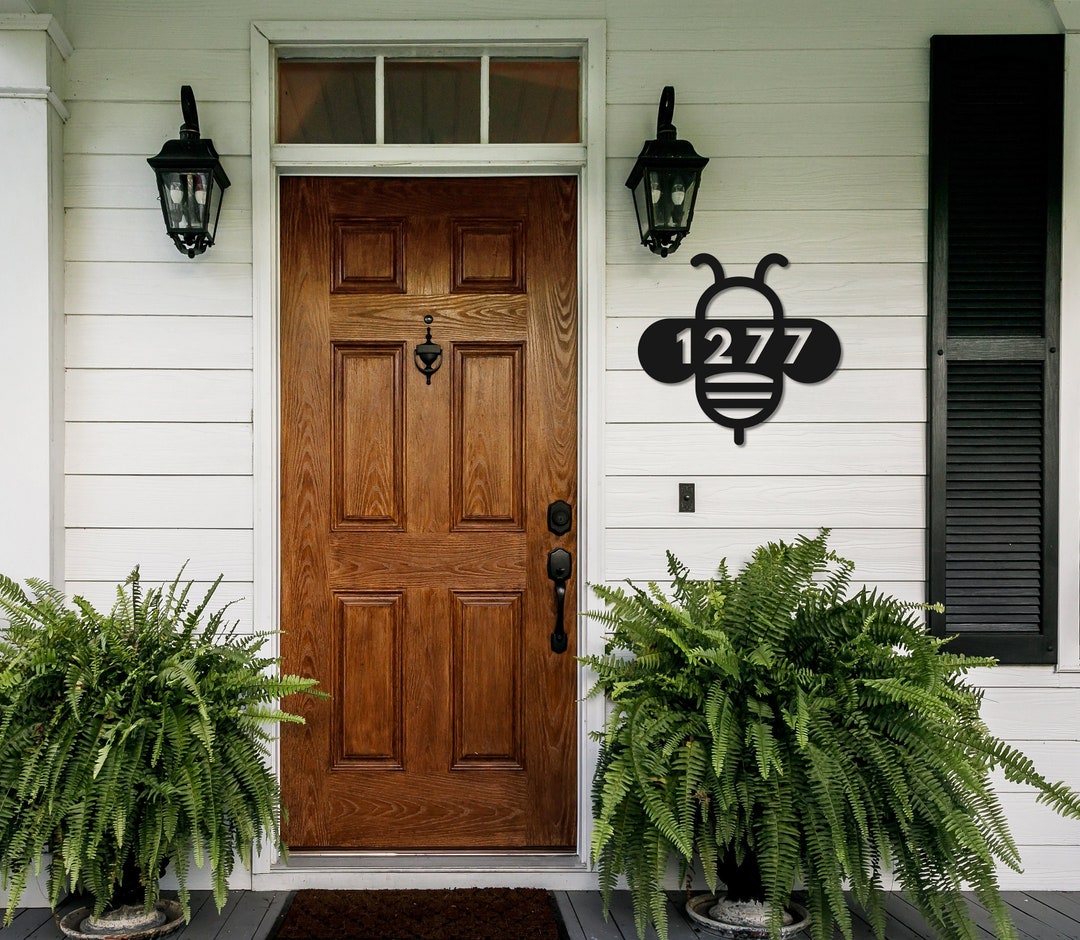 Metal House Numbers Bumble Bee - Etsy