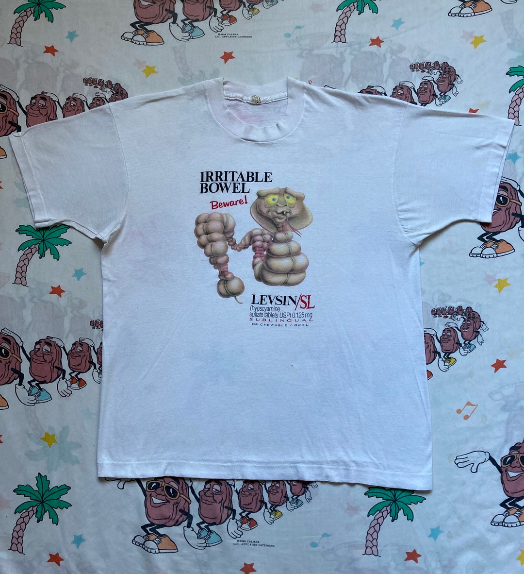 Vintage 80s Levsin Irritable Bowel Medication T Shirt, Size Large Funny ...