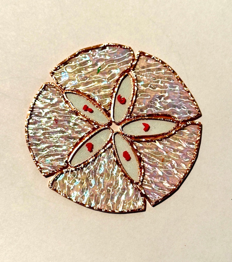 Sand Dollar Stained Glass Pattern for Shell Sun Catcher DIY Template ...