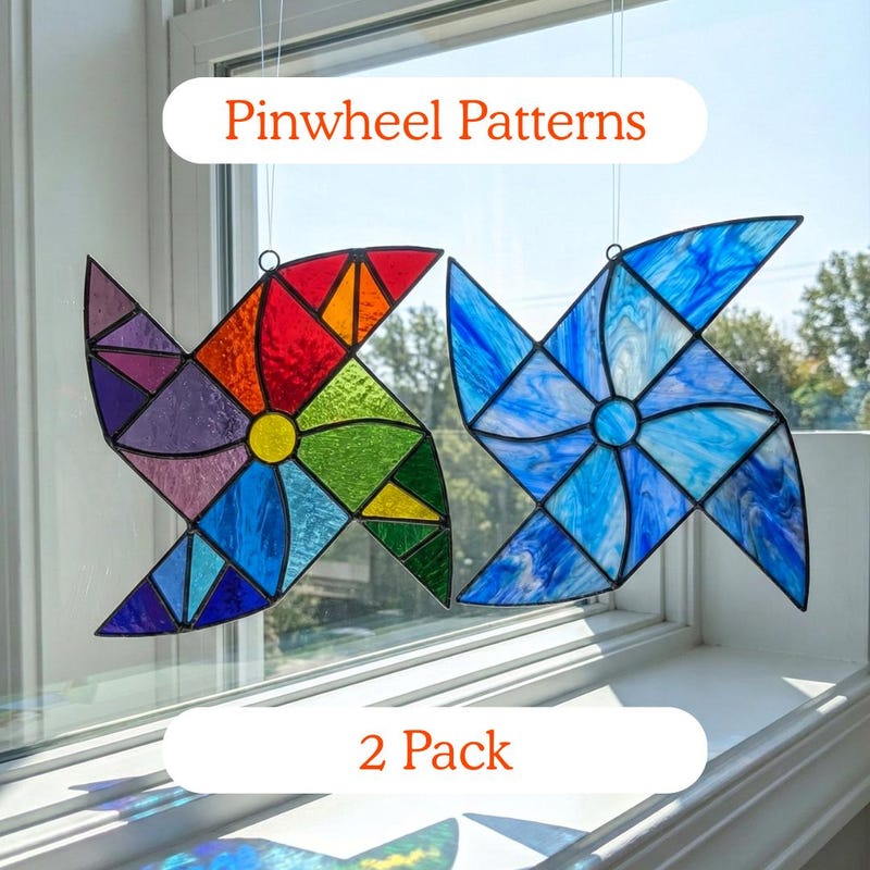 Stained Glass Pinwheel Pattern - Etsy