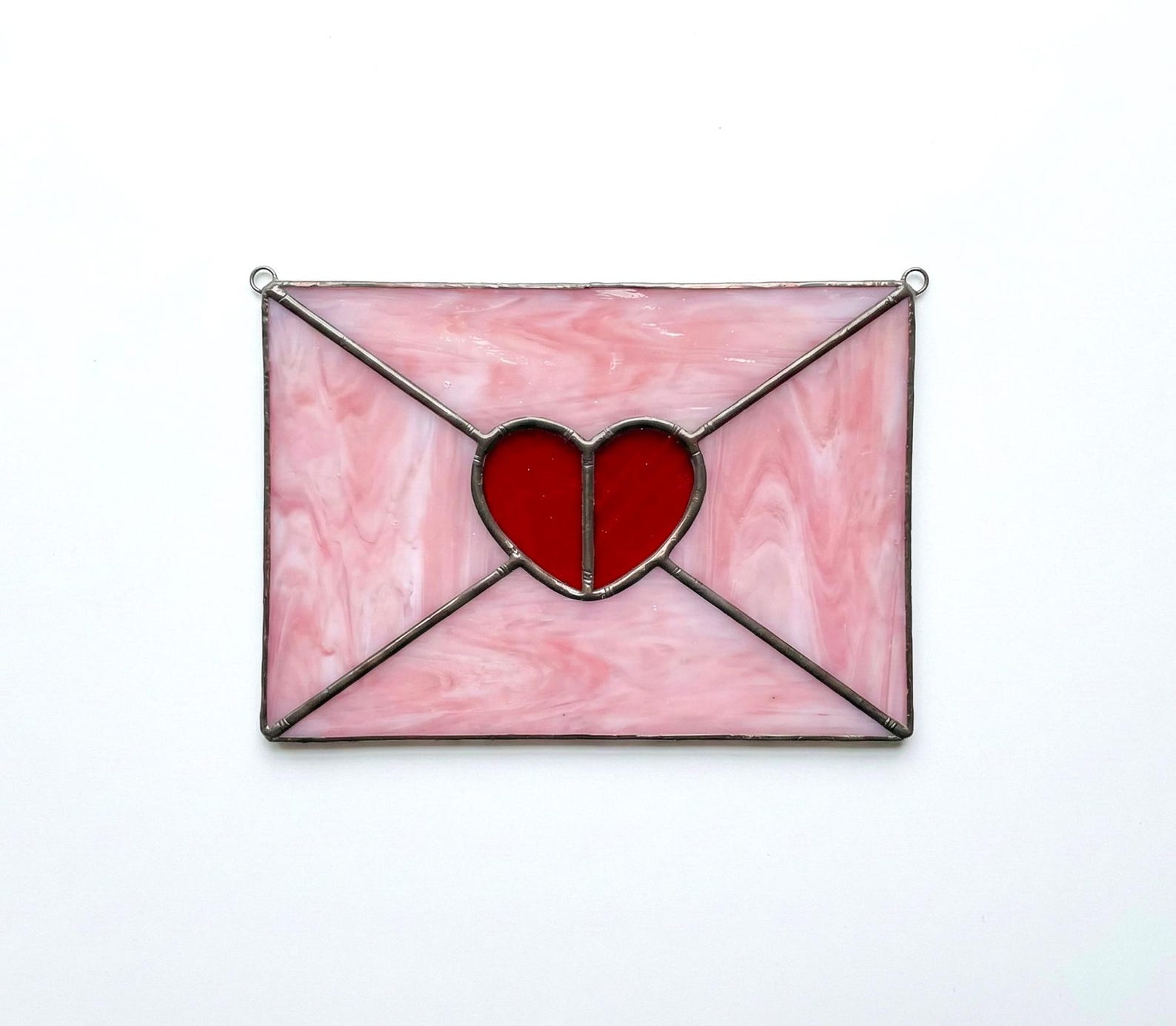 Valentines Day Stained Glass Pattern for Love Letter Sun Catcher DIY ...
