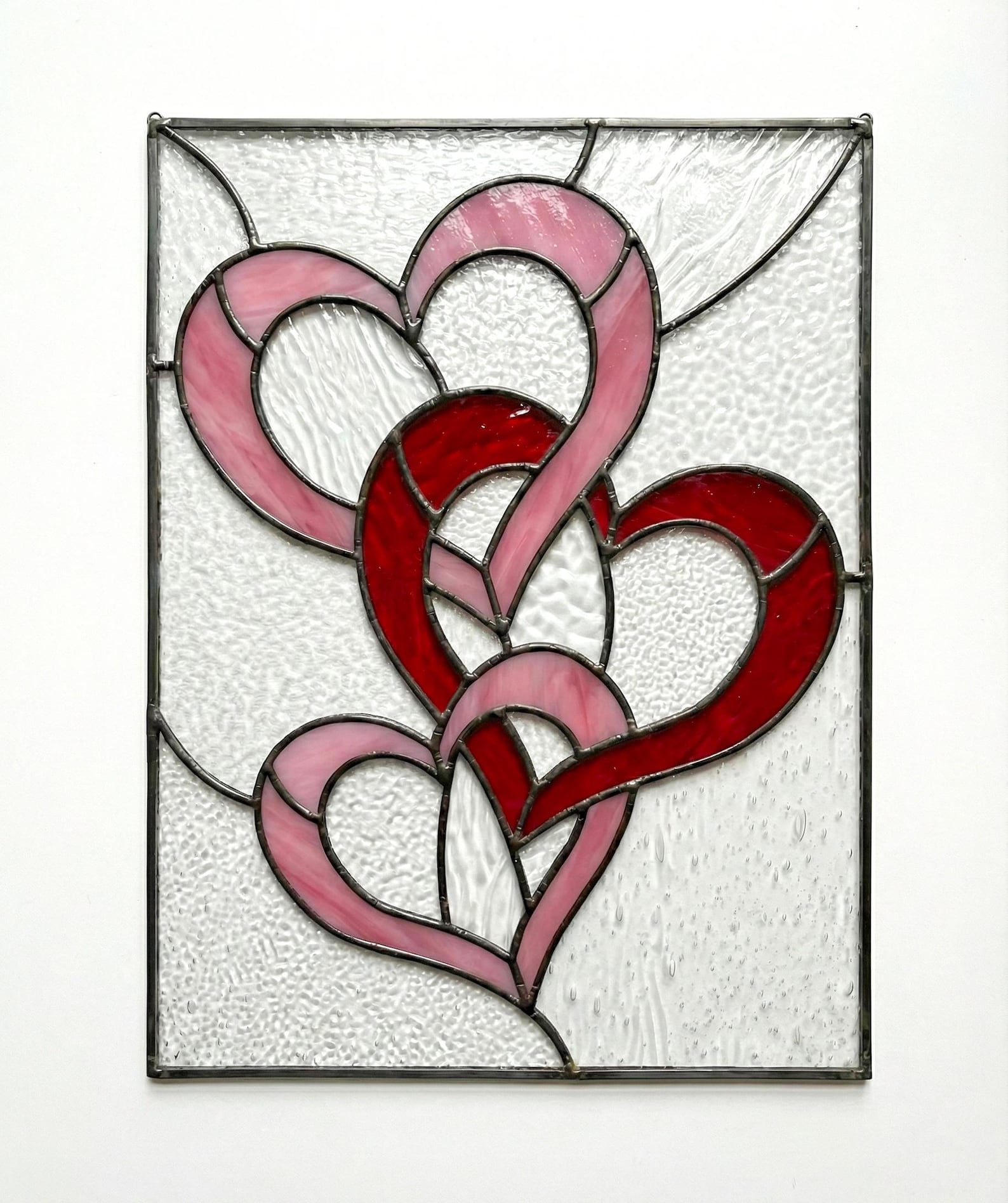 Valentines Day Stained Glass Pattern for Heart Sun Catcher DIY Template ...