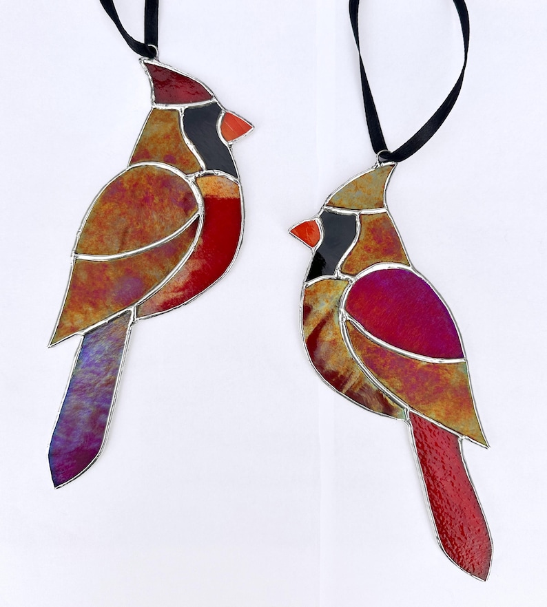 Cardinal Stained Glass Pattern for Bird DIY Template (PDF, PNG, Svg ...
