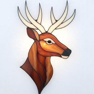 Reindeer Stained Glass Pattern for Winter Reindeer - DIY Ornament ...