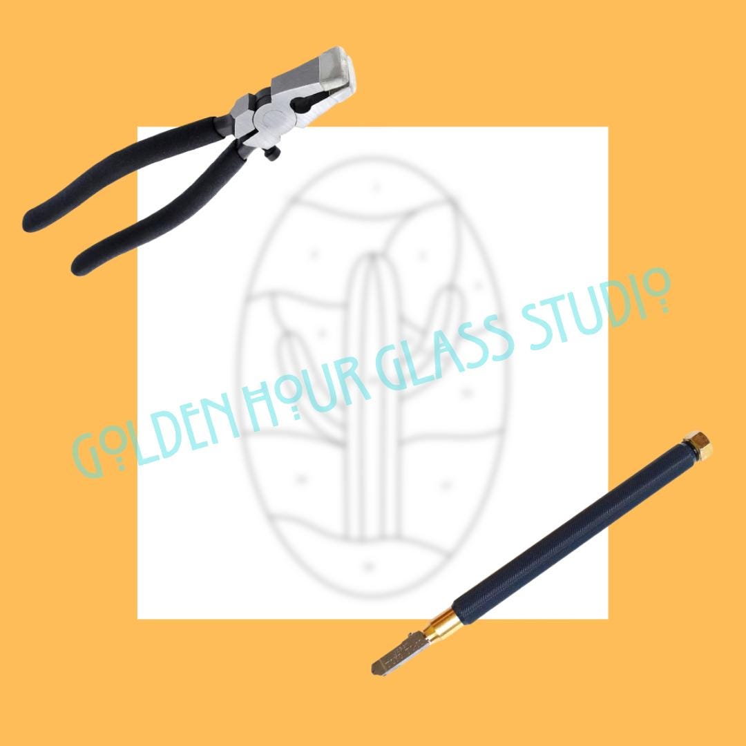 Cactus Stained Glass Pattern for Cactus Panel Sun Catcher DIY Template ...