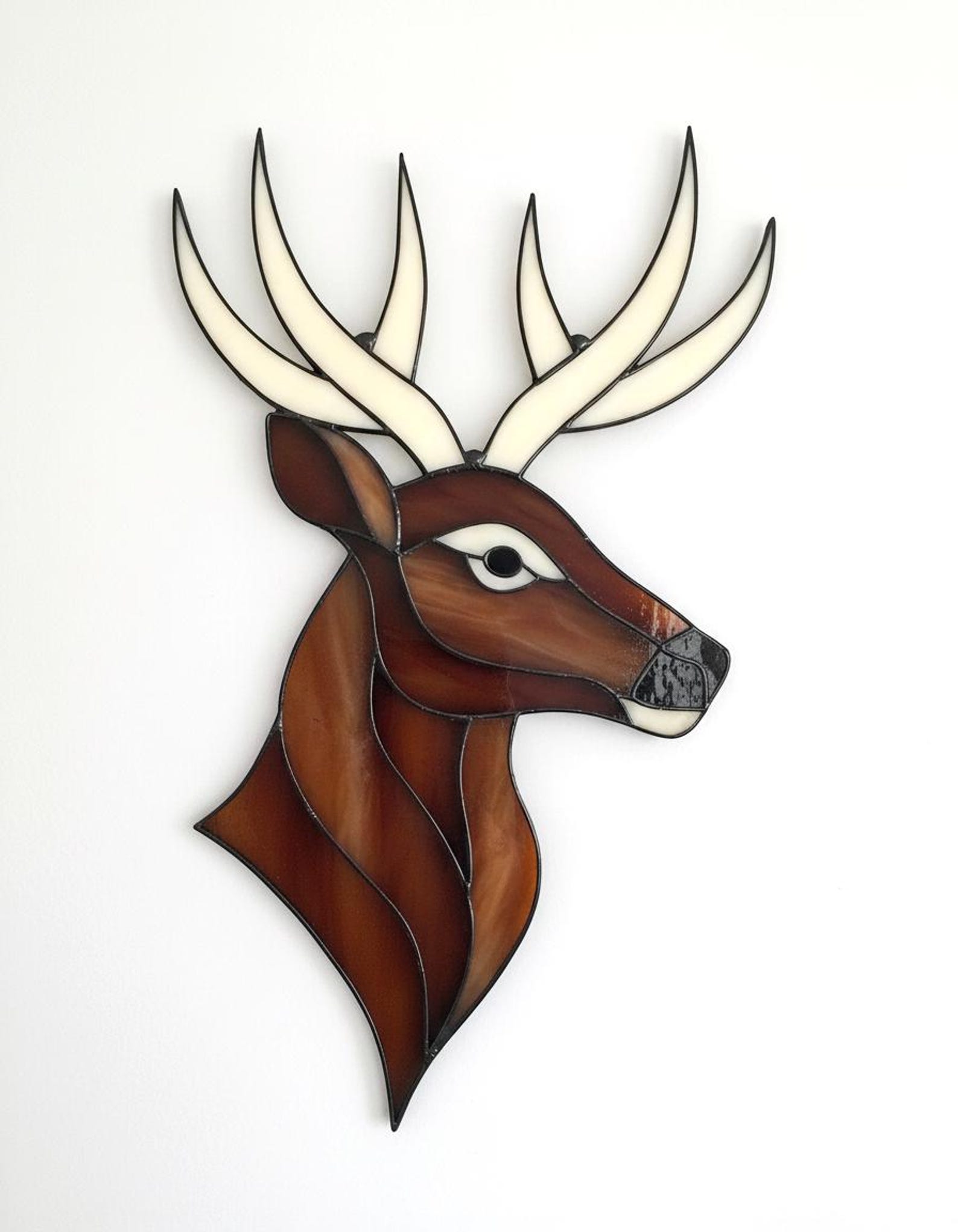 Reindeer Stained Glass Pattern for Winter Reindeer - DIY Ornament ...