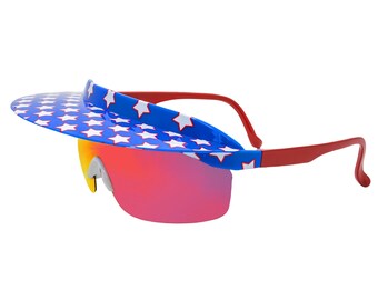 Red Visor Sunglasses - Etsy