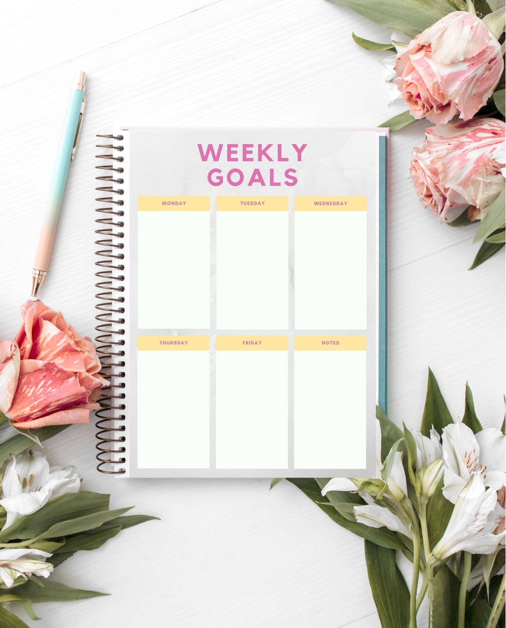 Weekly Goals Printable | Goals Printable | Goals Digital Print - Etsy