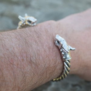 Saxon Wolf Torc Bracelet - Etsy