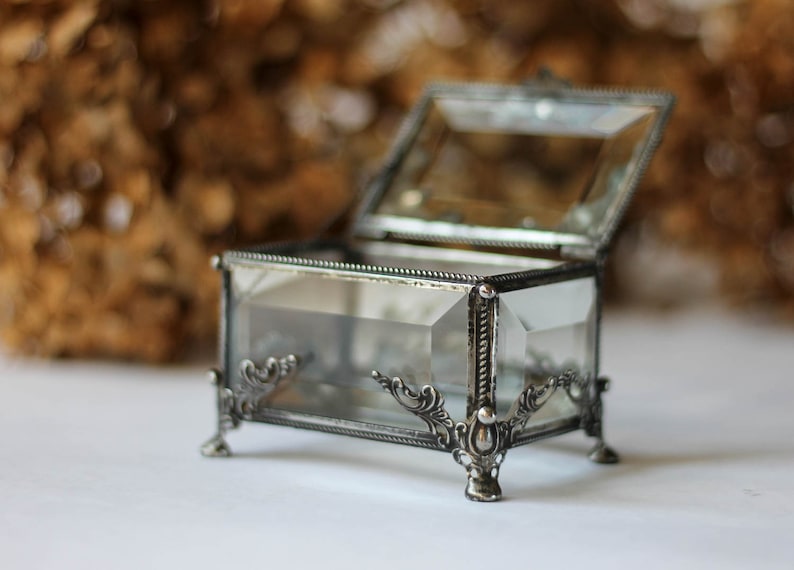 7.5x5x4cm Rectangular Glass Ring Box, Glass Box, Engagement Ring Box ...