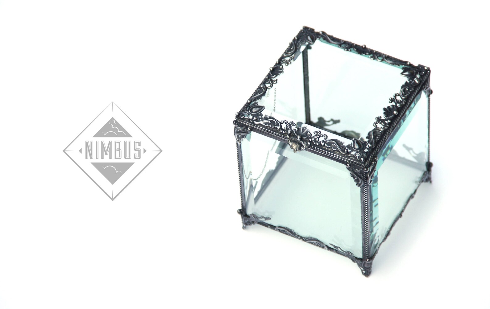 Cubic Casket Glass Display Box Clear Glass Jewelry Box | Etsy